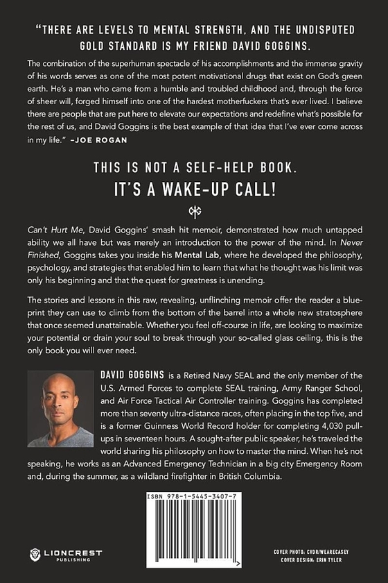 Книга «Never Finished : Unshackle Your Mind and Win the War Within» – Дэвид Гоггинс, купить по ...