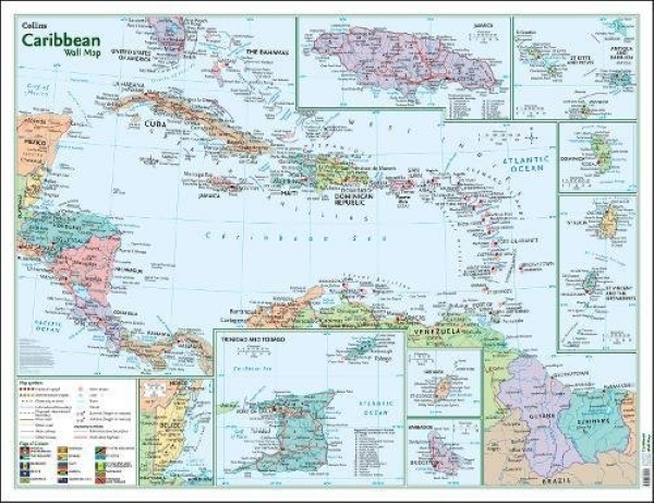 Книга «Caribbean Wall Map» – , купити за ціною 349 на YAKABOO ...