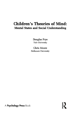 Книга «Children's Theories of Mind: Mental States and Social ...