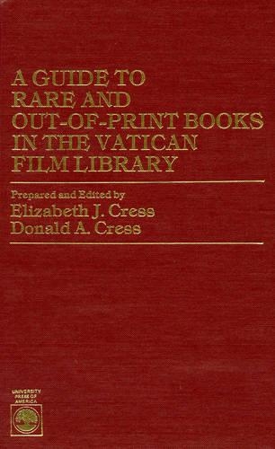 Книга «A Guide to Rare and Out-of-Print Books in the Vatican Film ...