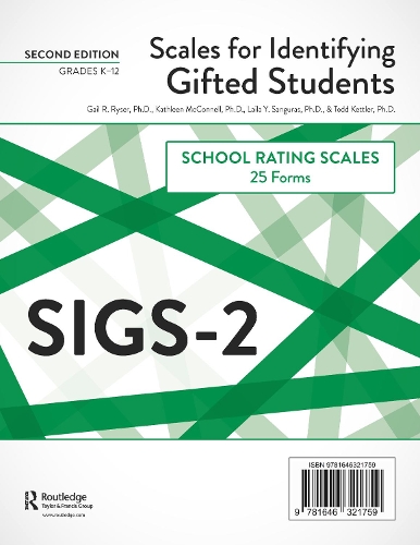 Книга «Scales for Identifying Gifted Students (SIGS-2): School Rating ...