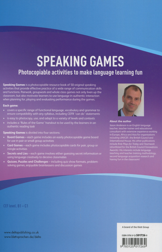Книга «Speaking Games. Book with Photocopiable Activites. Photocopiable ...