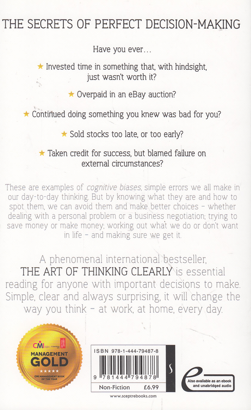 Книга «The Art of Thinking Clearly» – Рольф Добеллі, купити за ціною ...