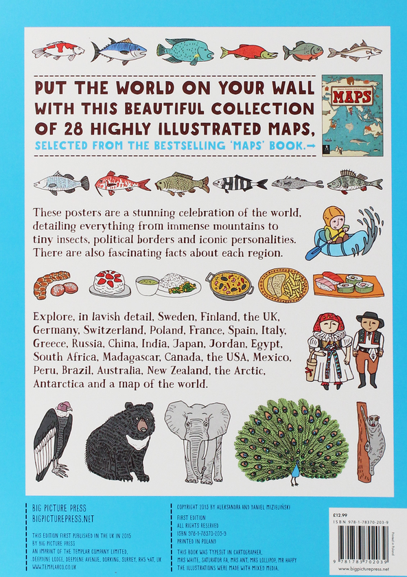 Книга «Maps Poster Book» – Александра Мизелиньская, купить по цене 742 ...