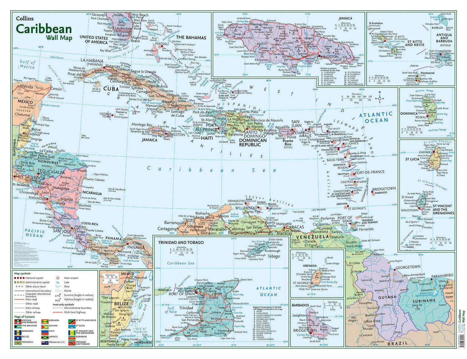 Книга «Caribbean Wall Map» – , купити за ціною 349 на YAKABOO ...